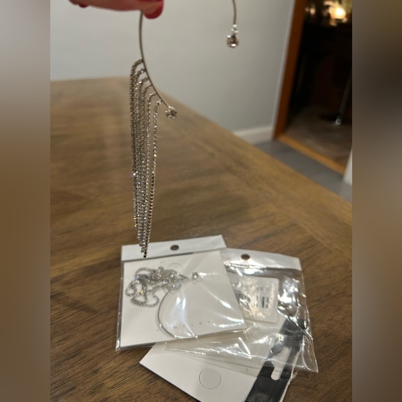 Jewelry | Ear Cuffs A Pair New In Packaging With Rhinestones | Poshmark